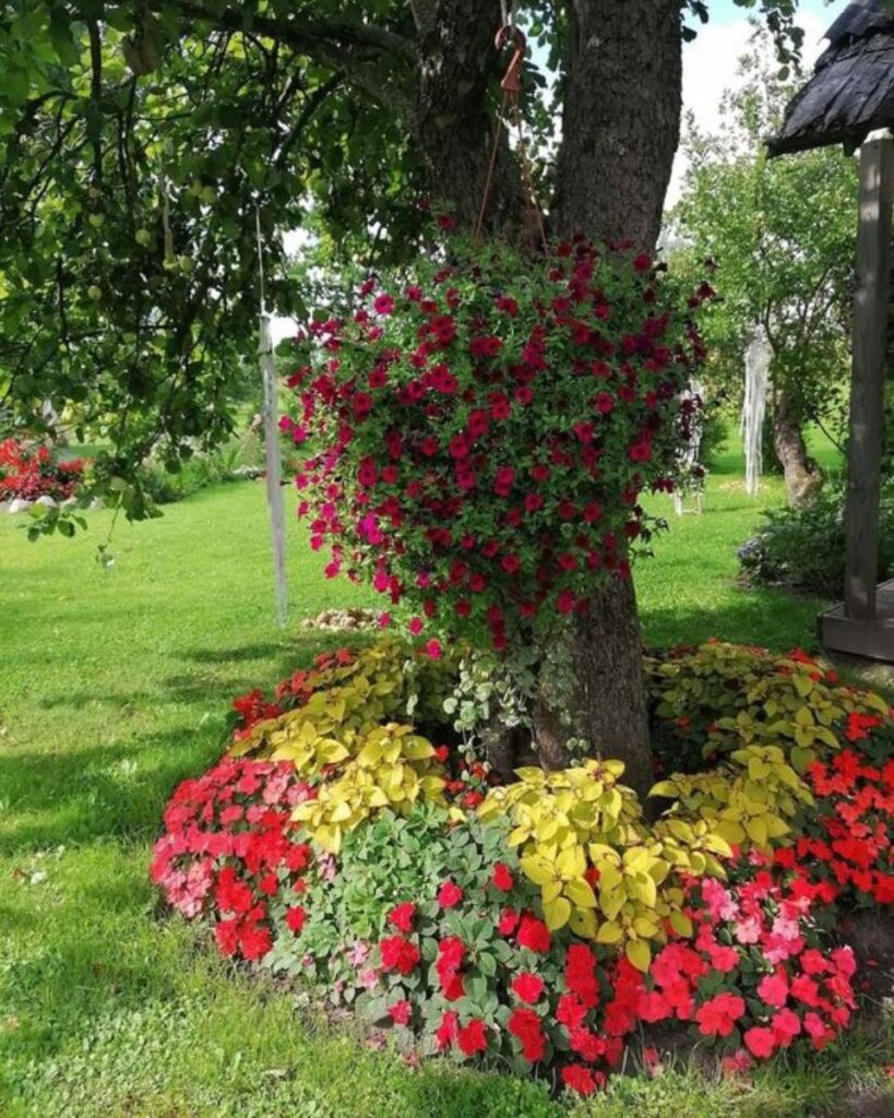 9 stunning flower bed designs around a tree in yard