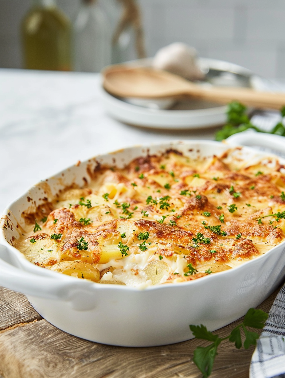 The Best Potatoes and Cottage Cheese Au Gratin