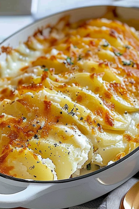 The Best Potatoes and Cottage Cheese Au Gratin