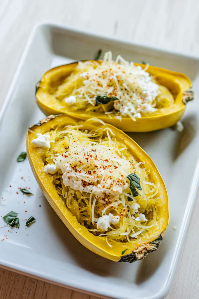 Healthy Cottage Cheese Spaghetti Squash