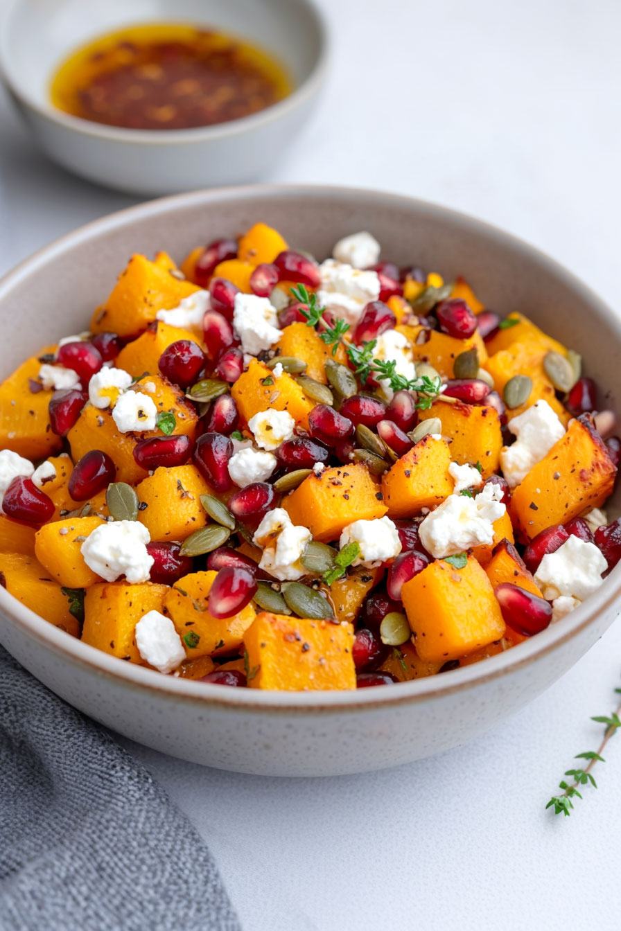 Easy Roasted Butternut Squash and Goat Cheese
