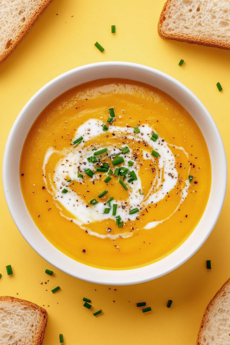 Rich Butternut Squash Soup with Greek Yogurt