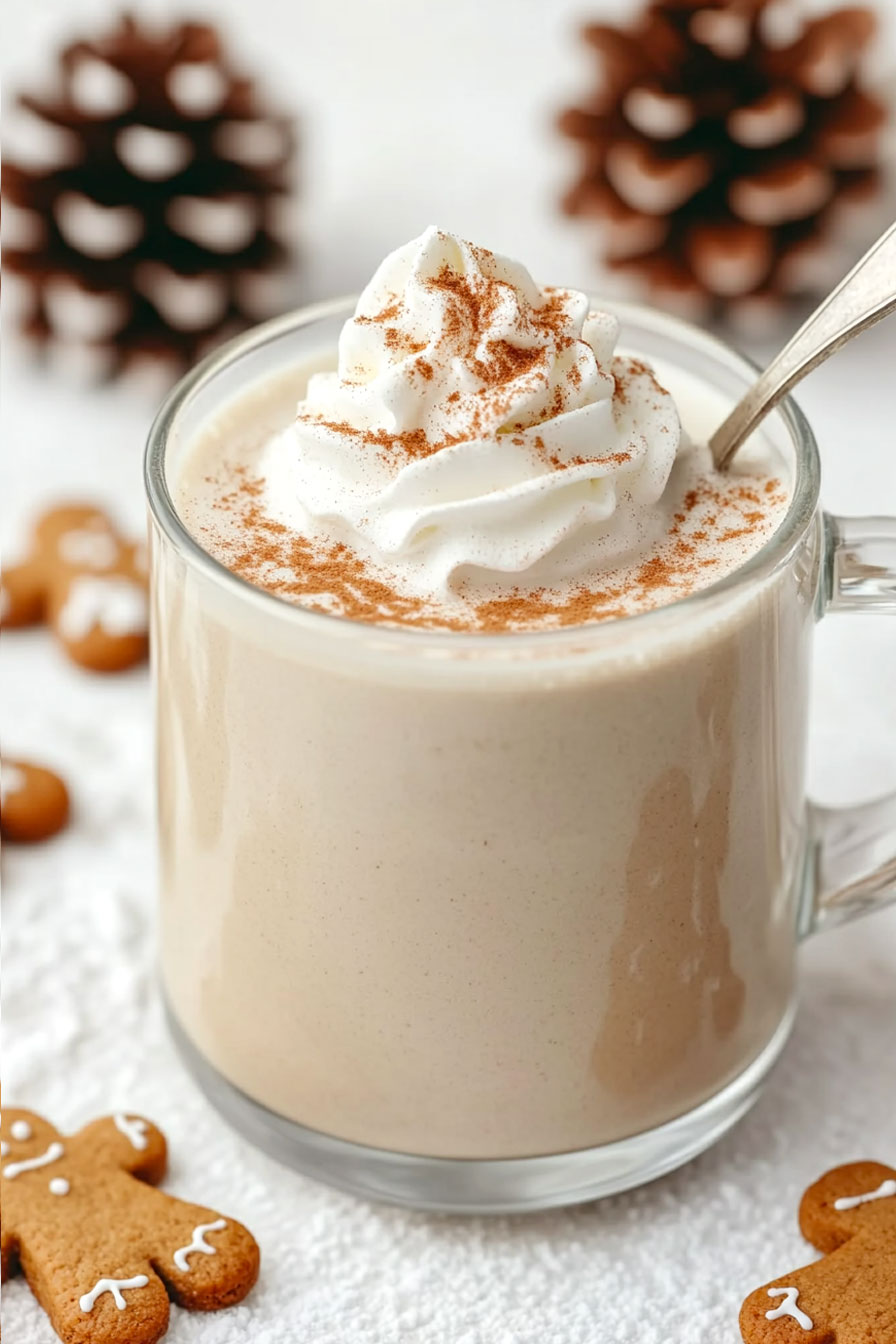 Festive White Chocolate Gingerbread Latte