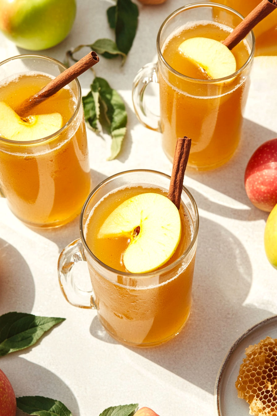 Healthy Spiced Cider Cocktail with Vodka
