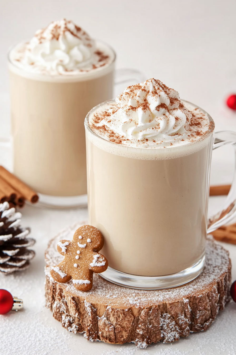 Festive White Chocolate Gingerbread Latte