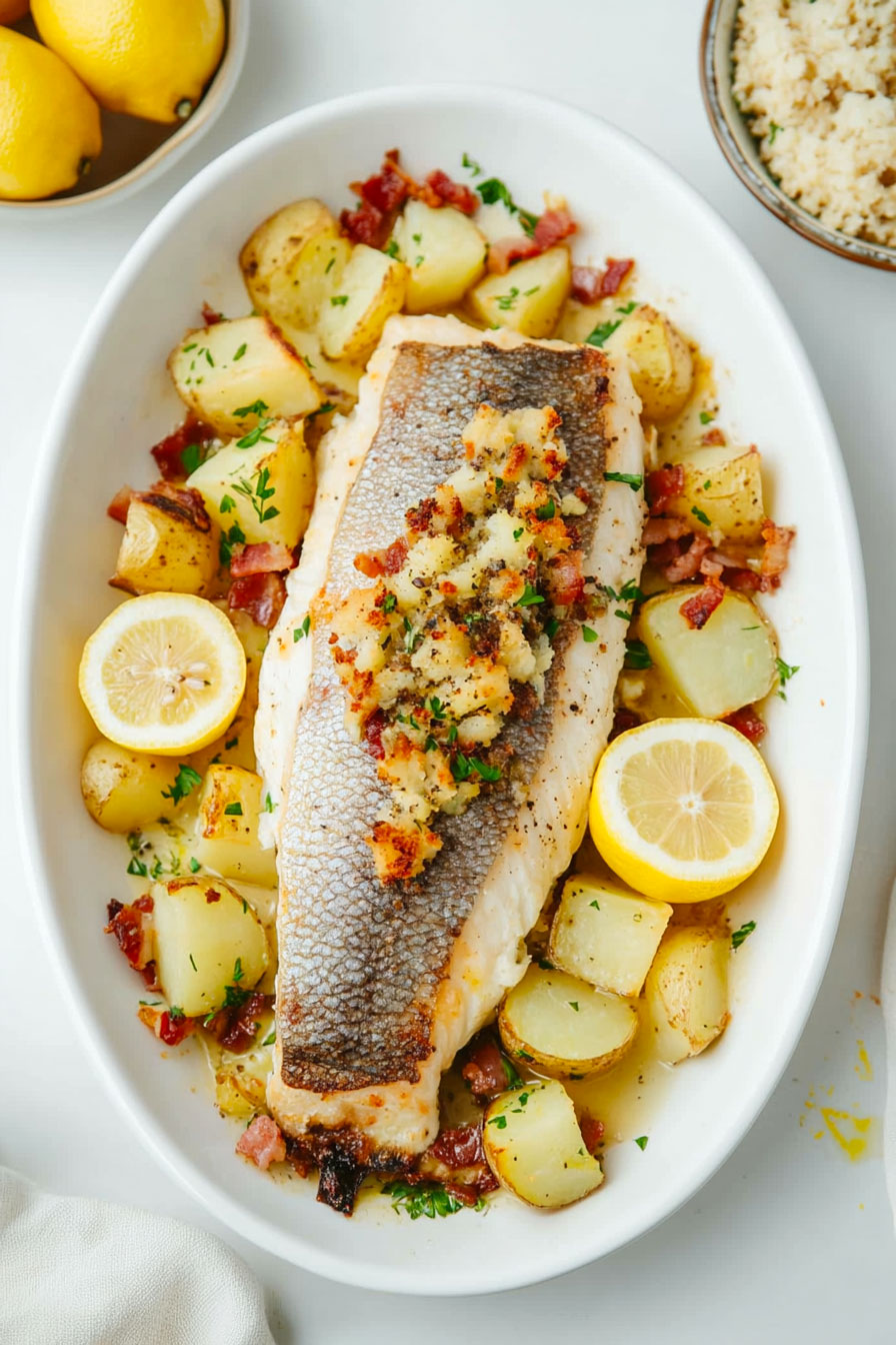 Rich New England Baked Stuffed Cod