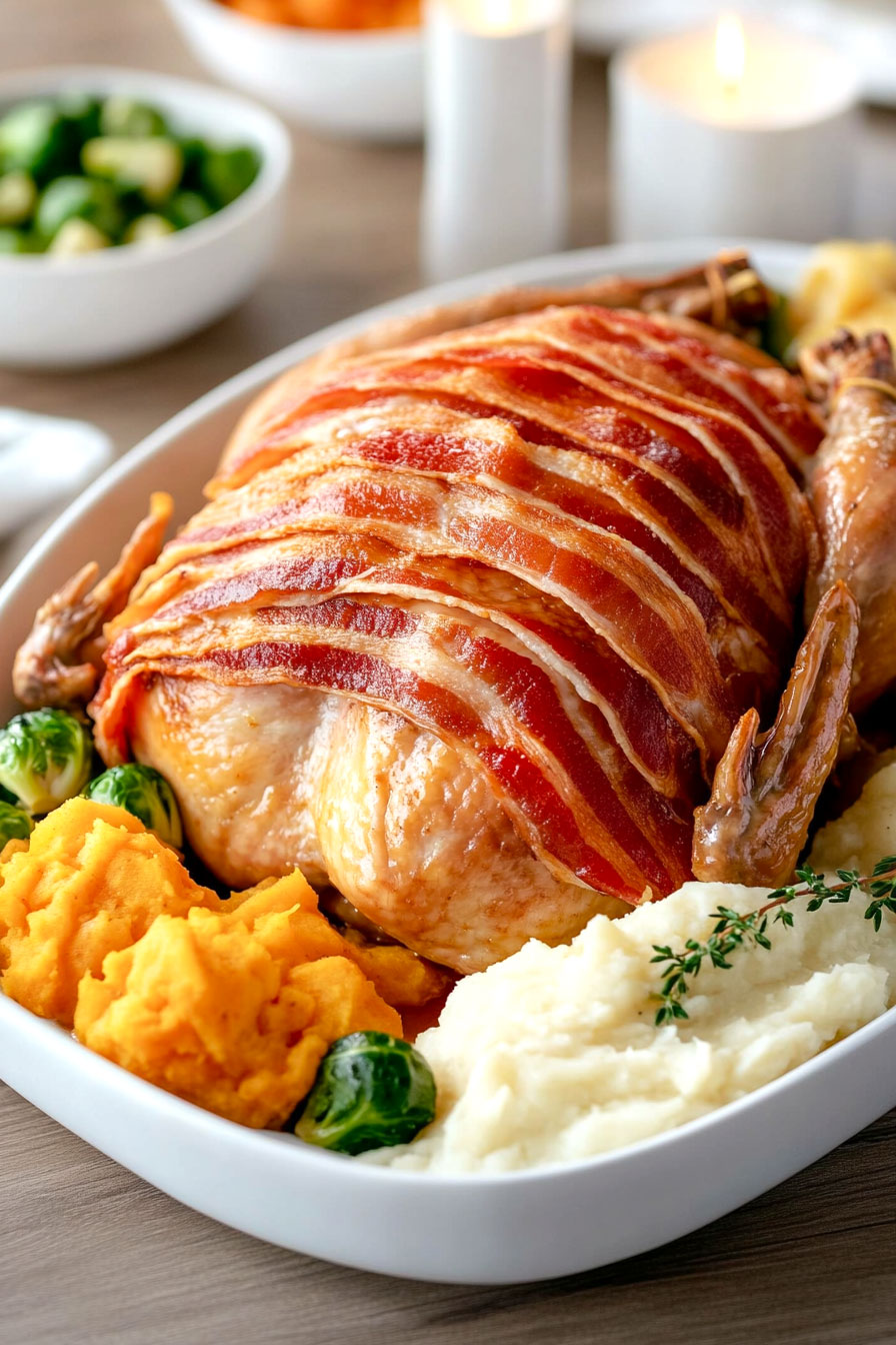 Savory Roast Turkey with Bacon