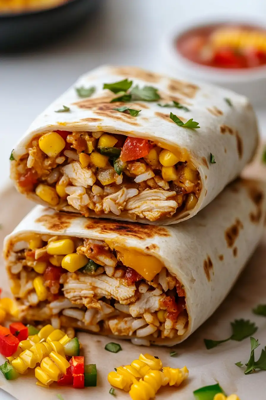 Quick Chicken Burritos