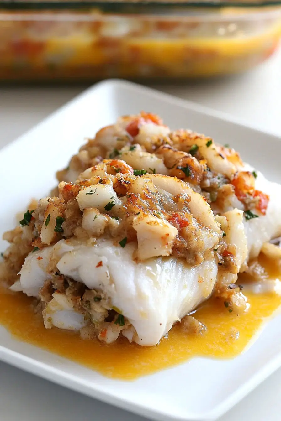 Delicious Haddock with Crabmeat Stuffing
