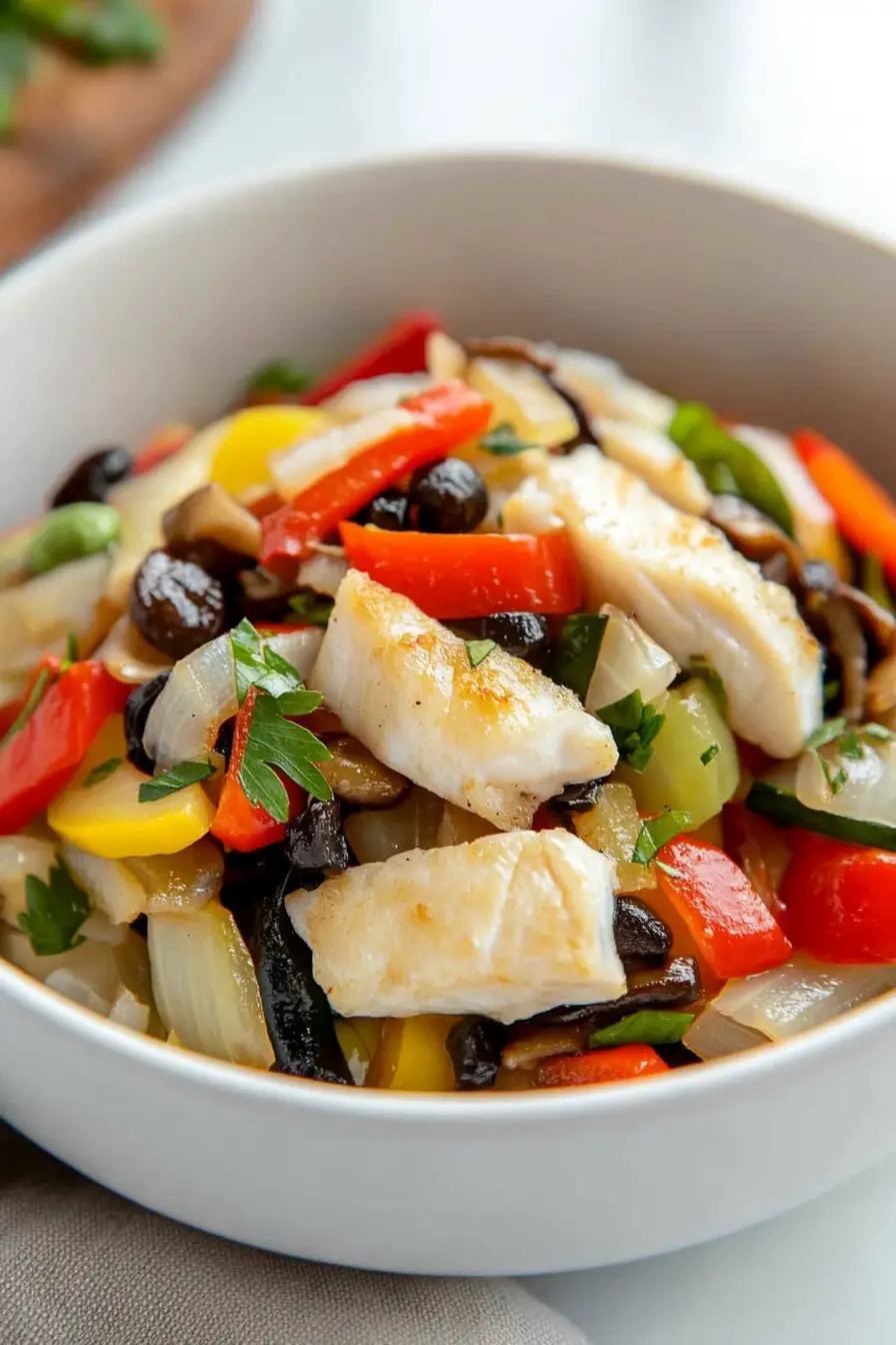 Healthy Fish and Vegetable Stir Fry