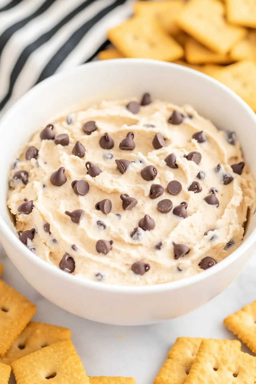 Delicious Chocolate Chip Cookie Dough Dip with Cool Whip