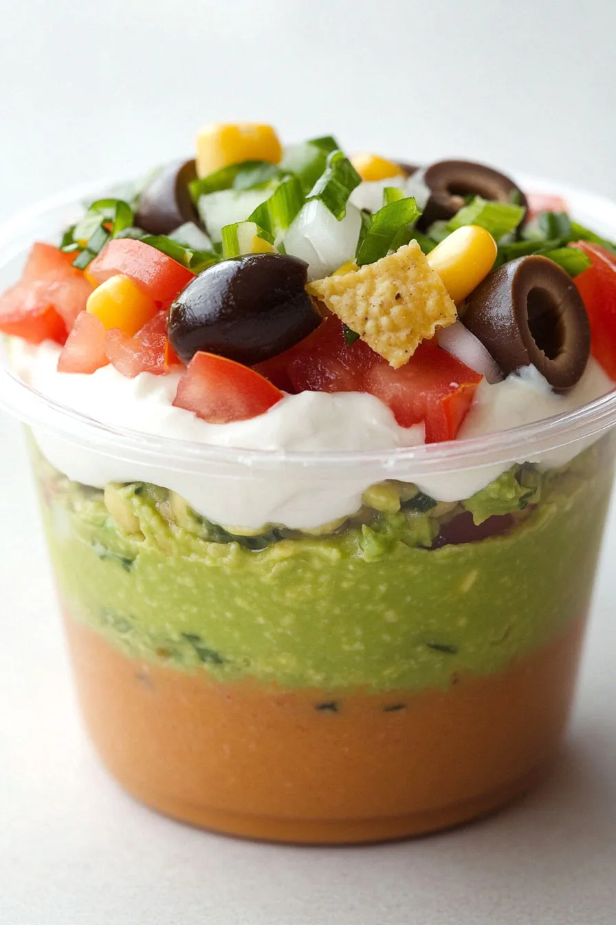 Healthy Individual Seven Layer Dip Cups