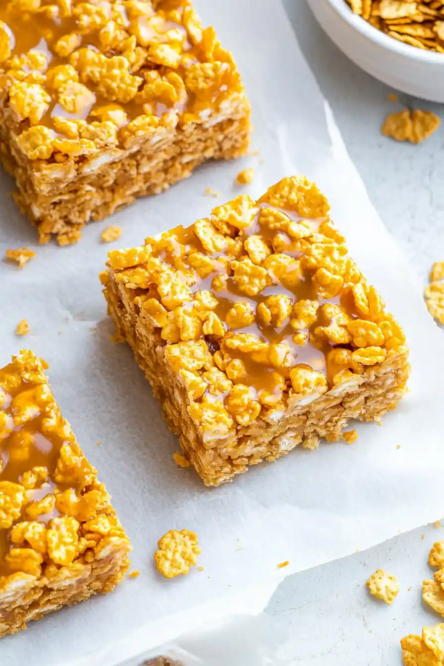 Classic Caramel Cornflake Bars
