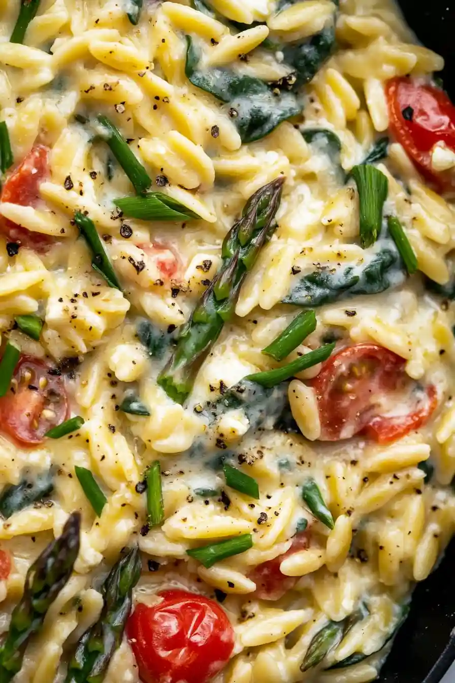 Healthy Baked Feta Orzo