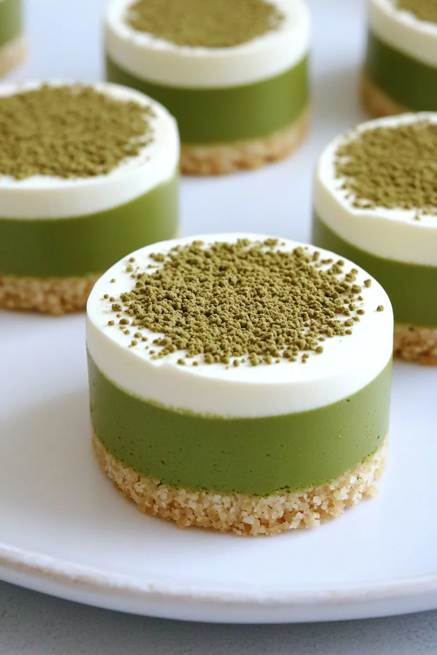 Delicious Mini Matcha Cheesecakes