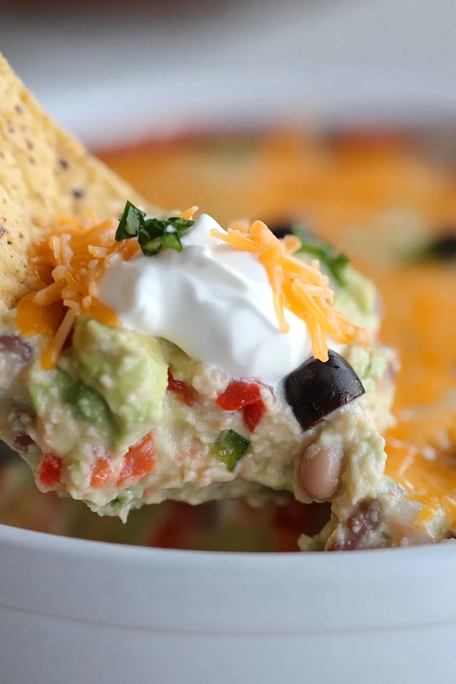 Ultimate Seven Layer Dip Football Field
