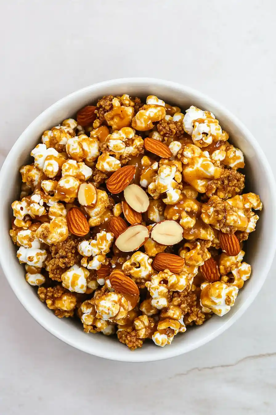 Best Homemade Almond Caramel Corn