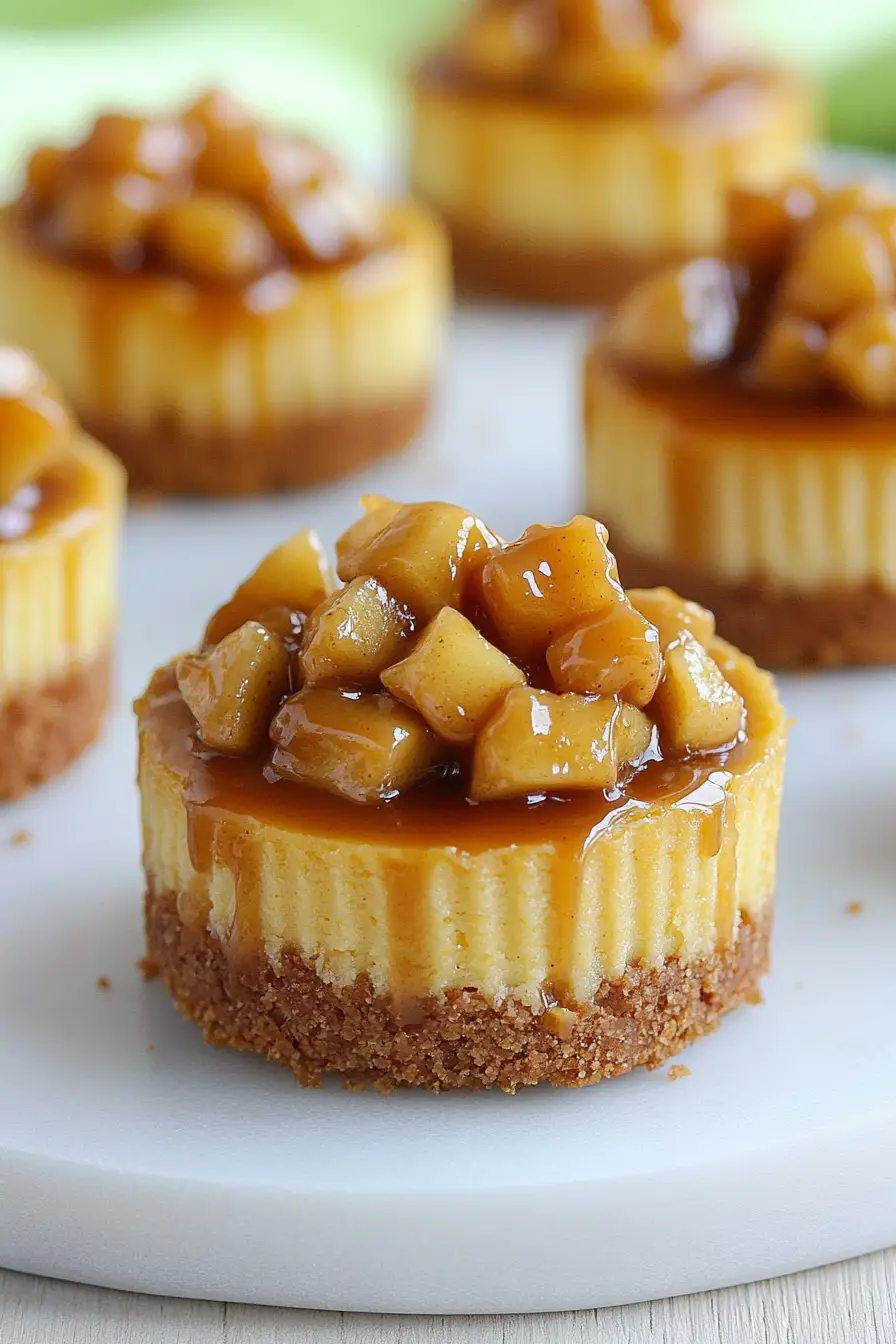 Tasty Mini Caramel Apple Cheesecakes Recipe