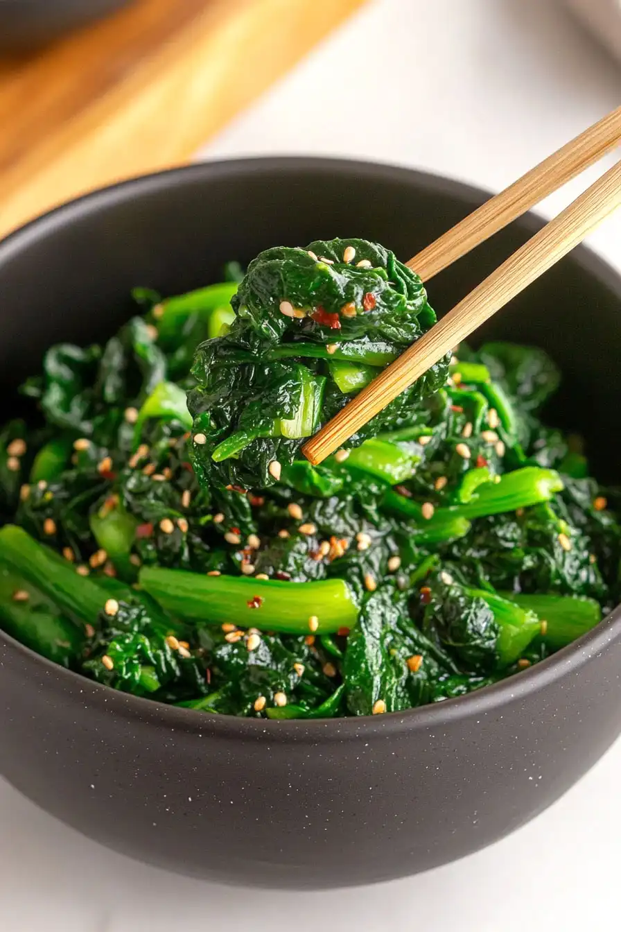 Quick Korean Spinach Side Dish