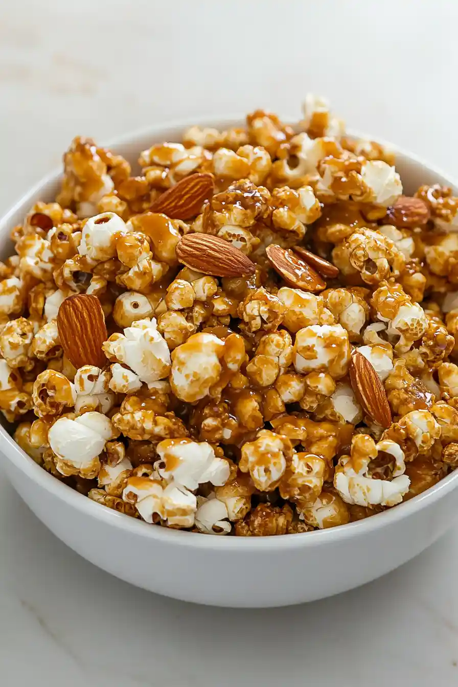Best Homemade Almond Caramel Corn