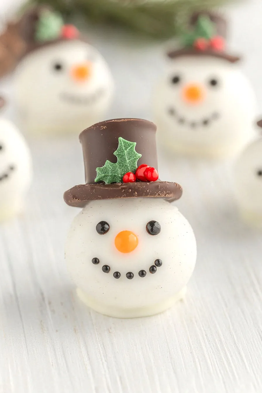 Cute Snowman Oreo Truffles Recipe