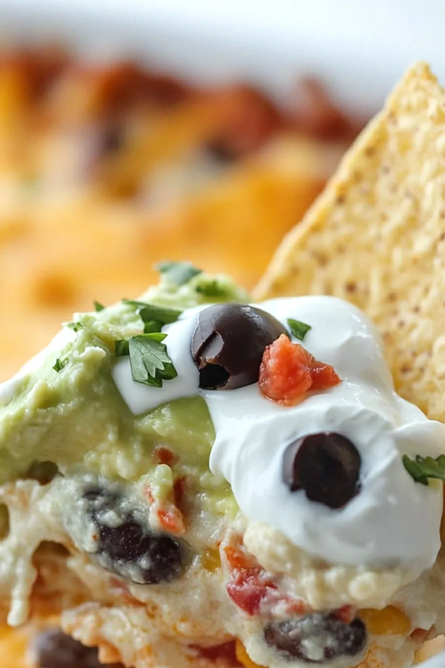 Ultimate Seven Layer Dip Football Field