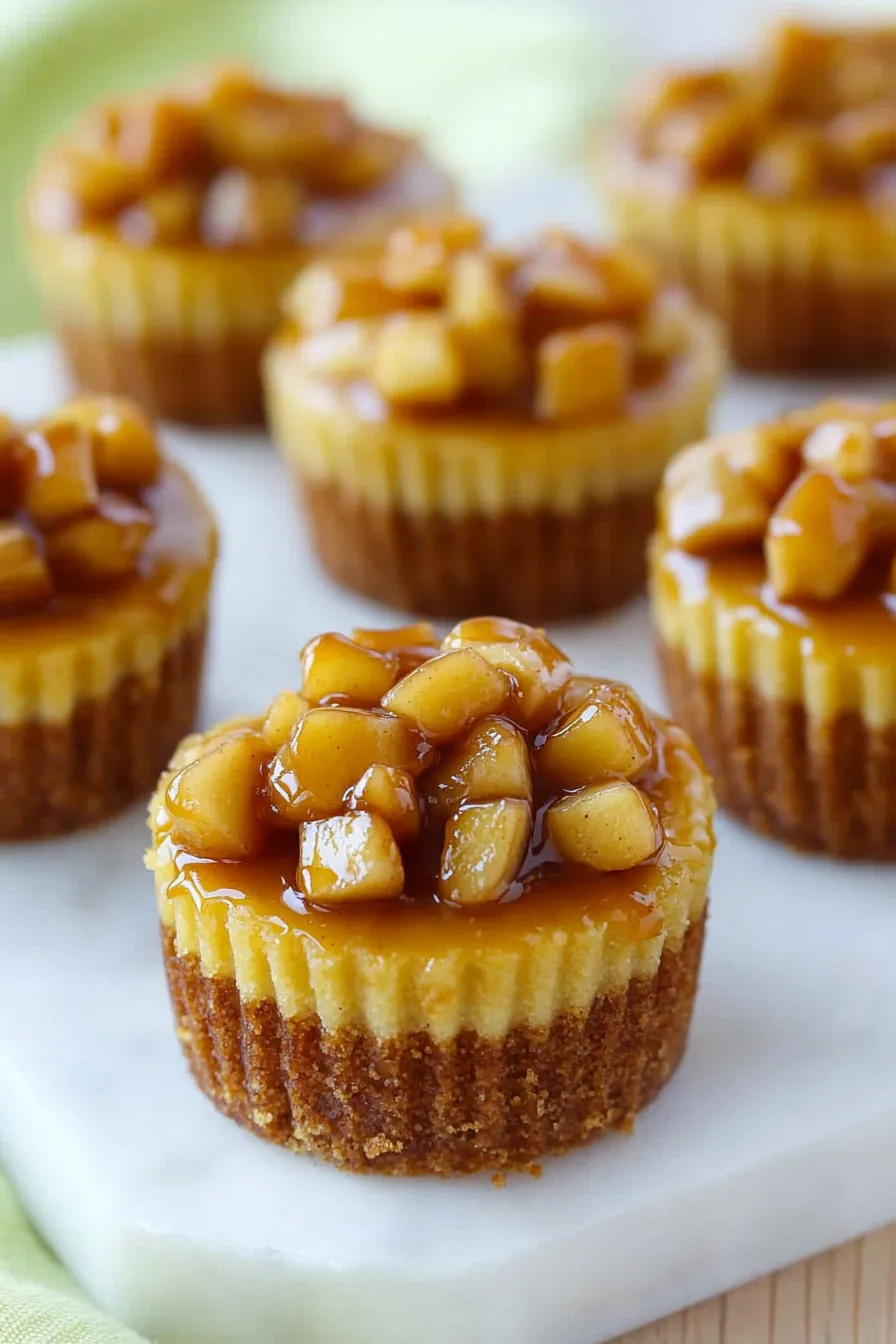 Tasty Mini Caramel Apple Cheesecakes Recipe