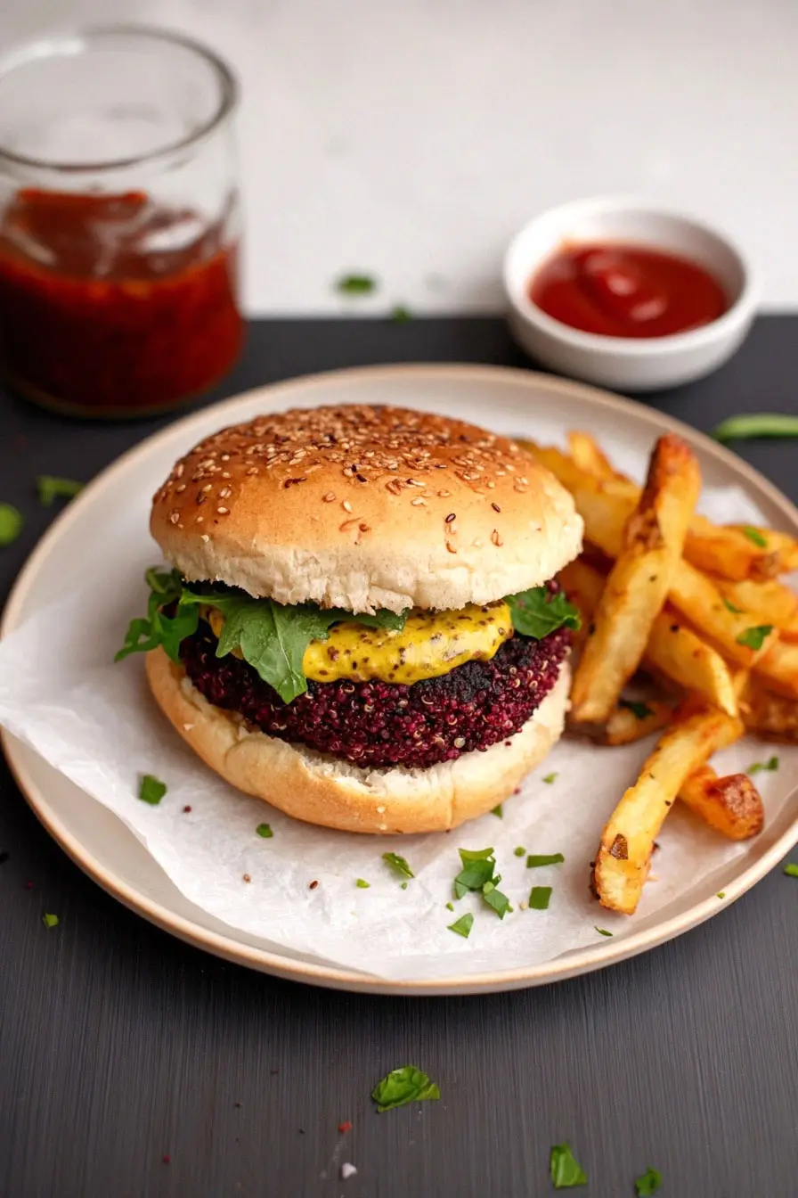 Tasty Beet Quinoa Burger