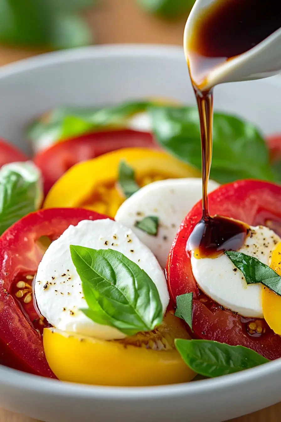Delicious Caprese Salad Honey Balsamic