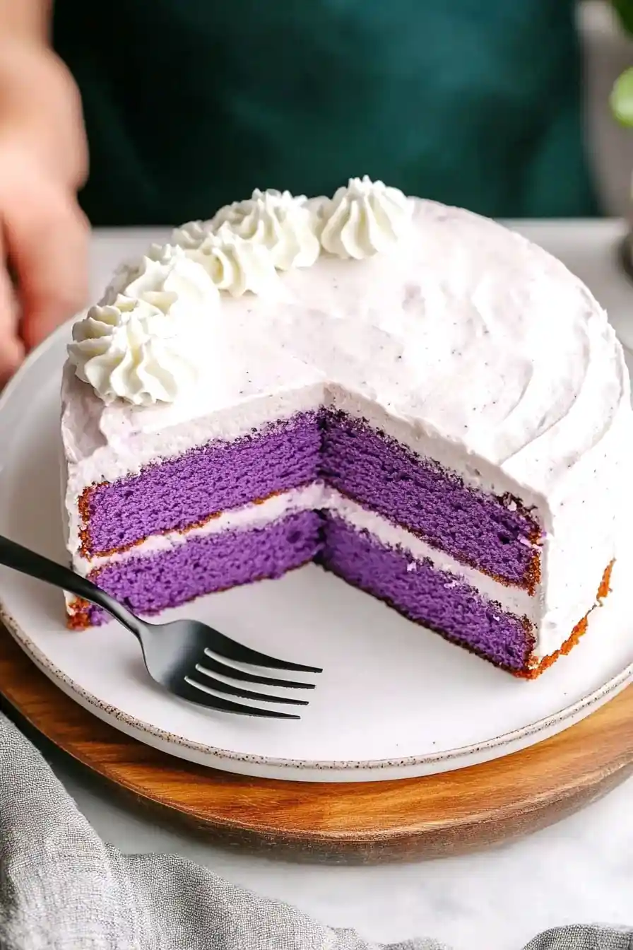 Quick Vegan Ube Cake
