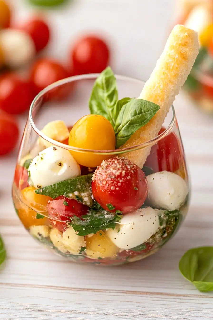 Mini Caprese Salad Appetizer Cups