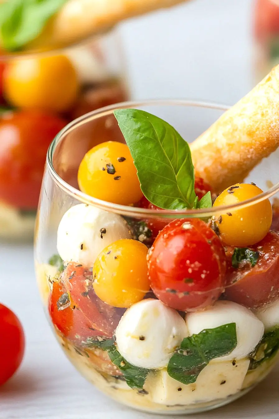 Mini Caprese Salad Appetizer Cups