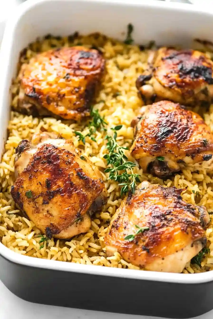 Easy Chicken Thigh with Rice