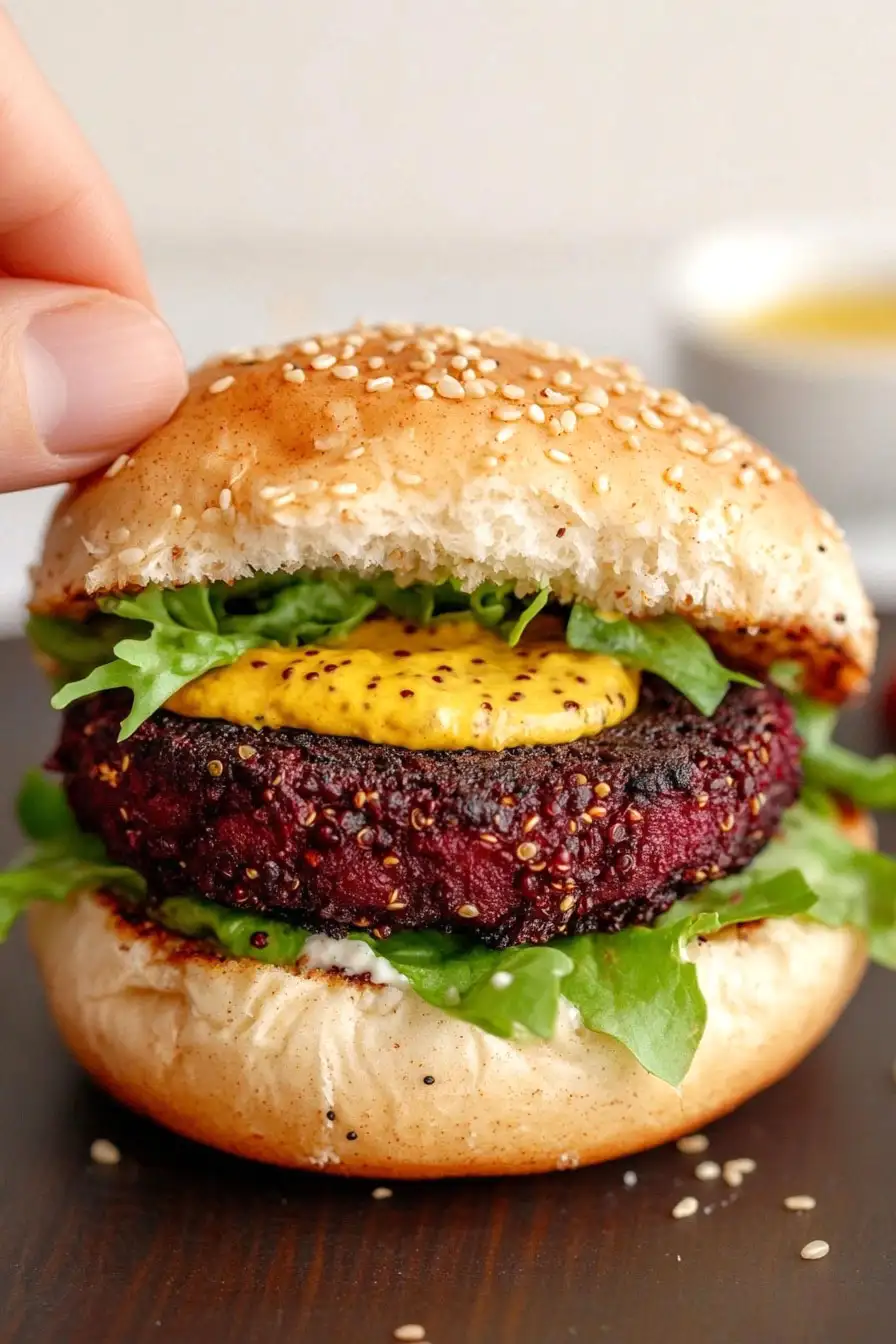 Tasty Beet Quinoa Burger