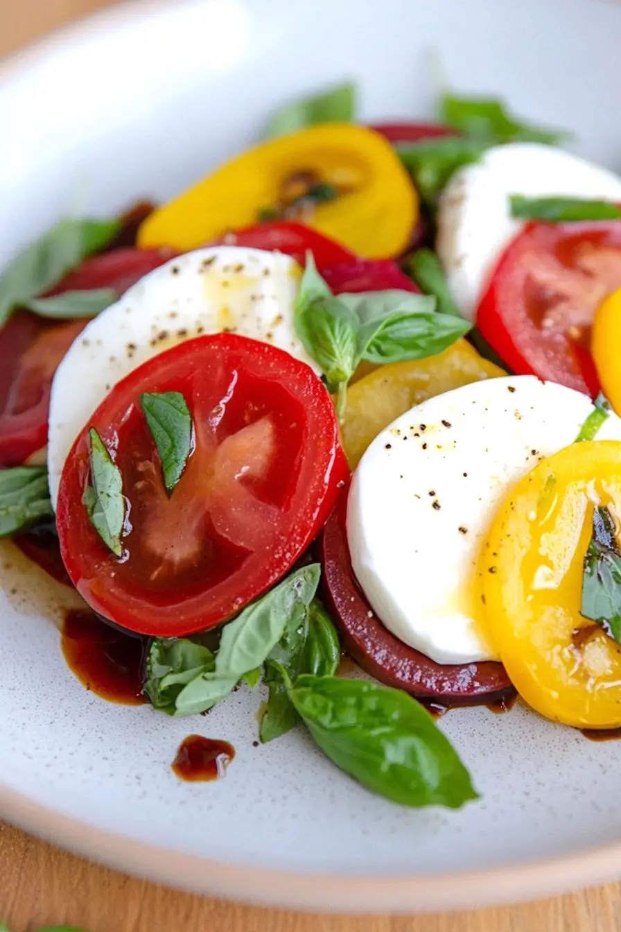 Delicious Caprese Salad Honey Balsamic