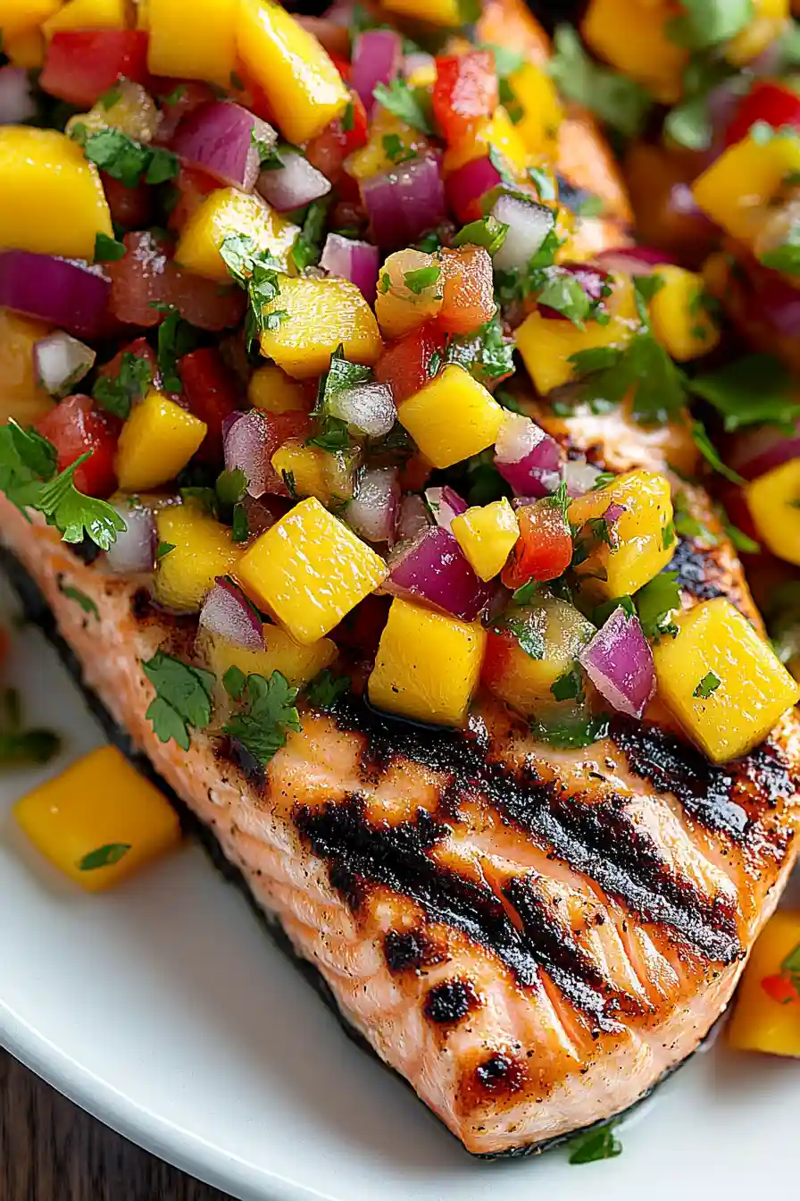 Quick Grilled Salmon with Mango Salsa