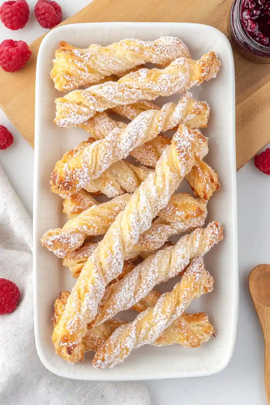 Simple Puff Pastry Jam Twists