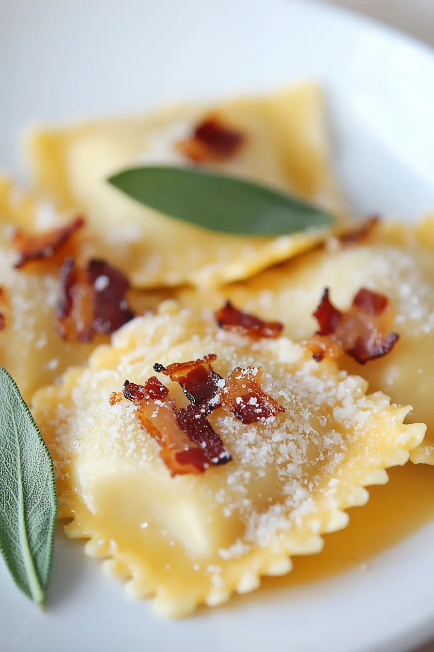 Delicious Butternut Squash Ravioli Bacon