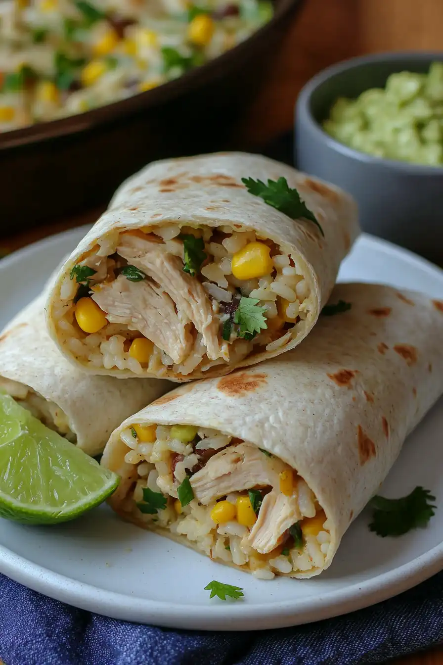 Easy Chicken and Rice Wraps