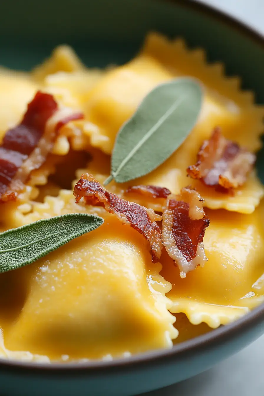 Healthy Butternut Squash Ravioli from Scratch