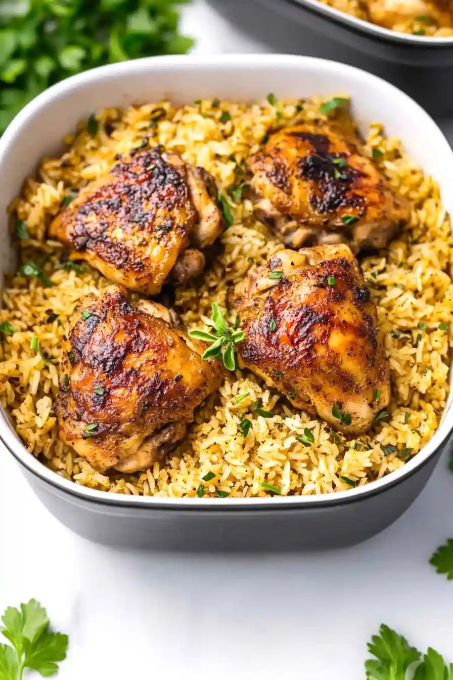 Easy Chicken Thigh with Rice