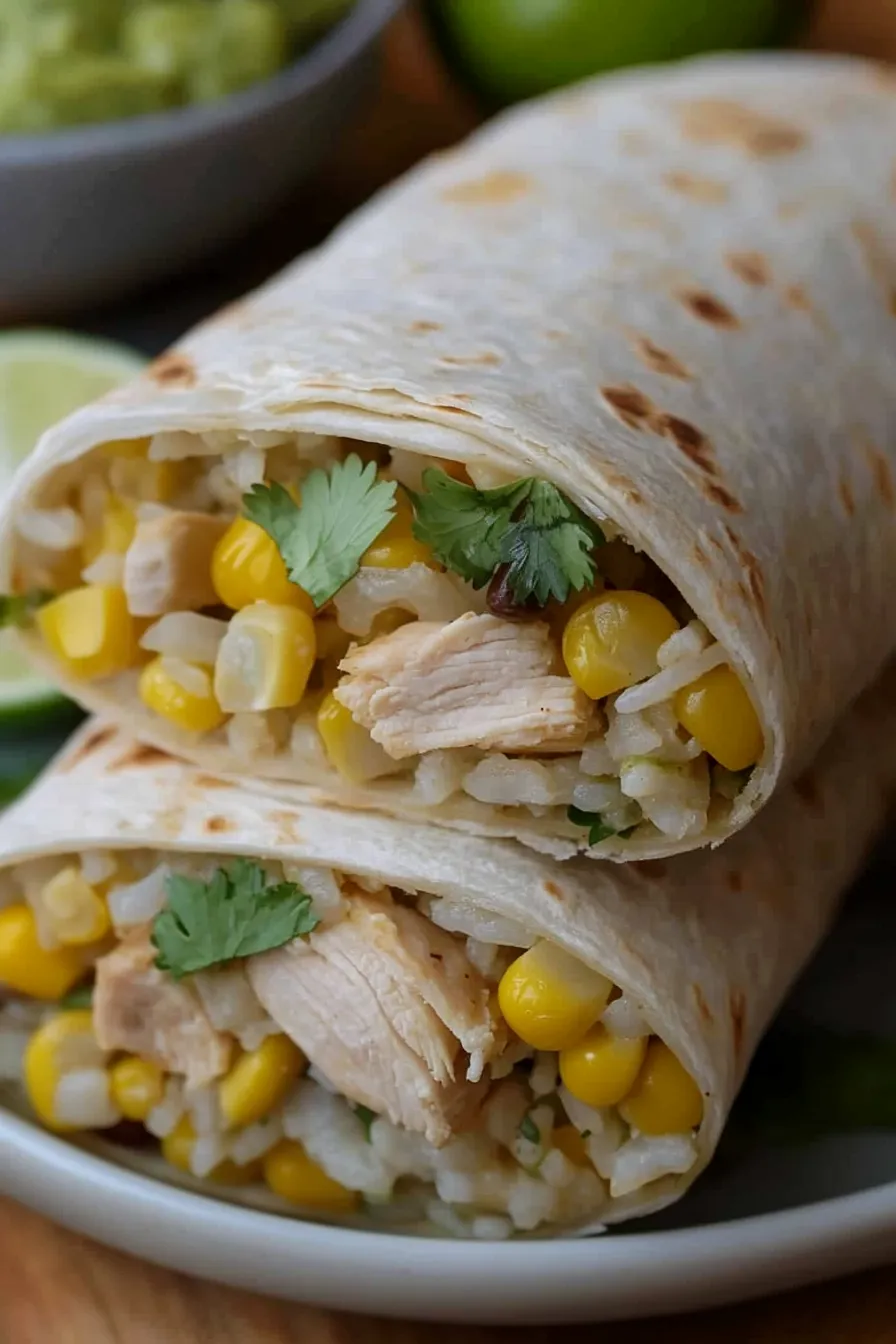 Easy Chicken and Rice Wraps