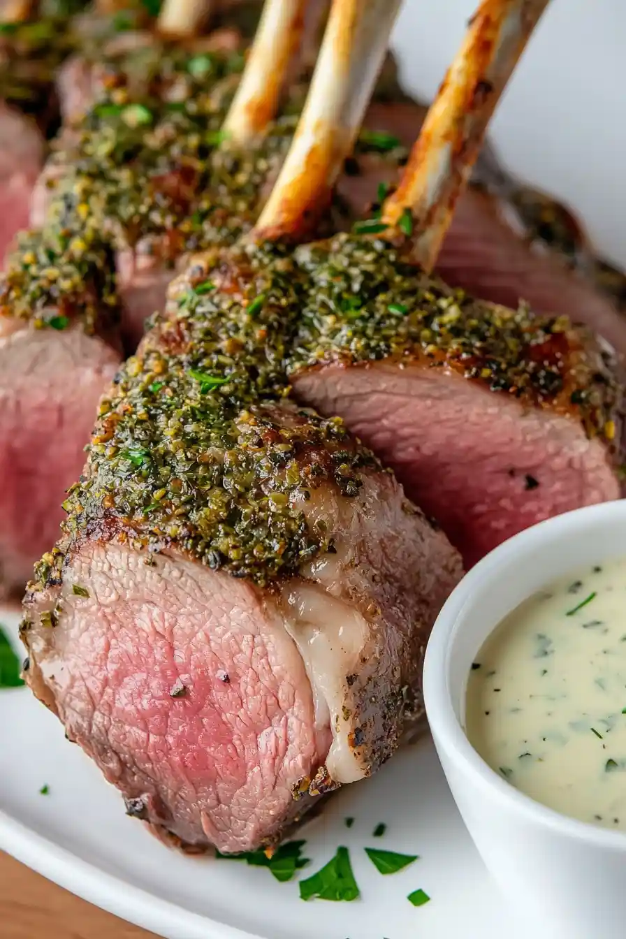 Juicy Herb Crusted Rack of Lamb