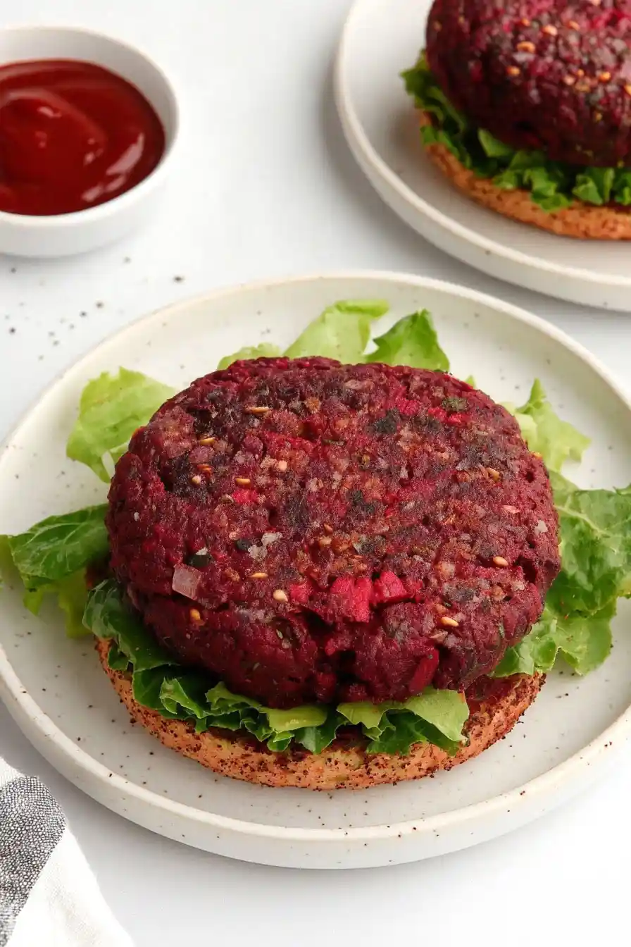 Juicy Beet Veggie Burger