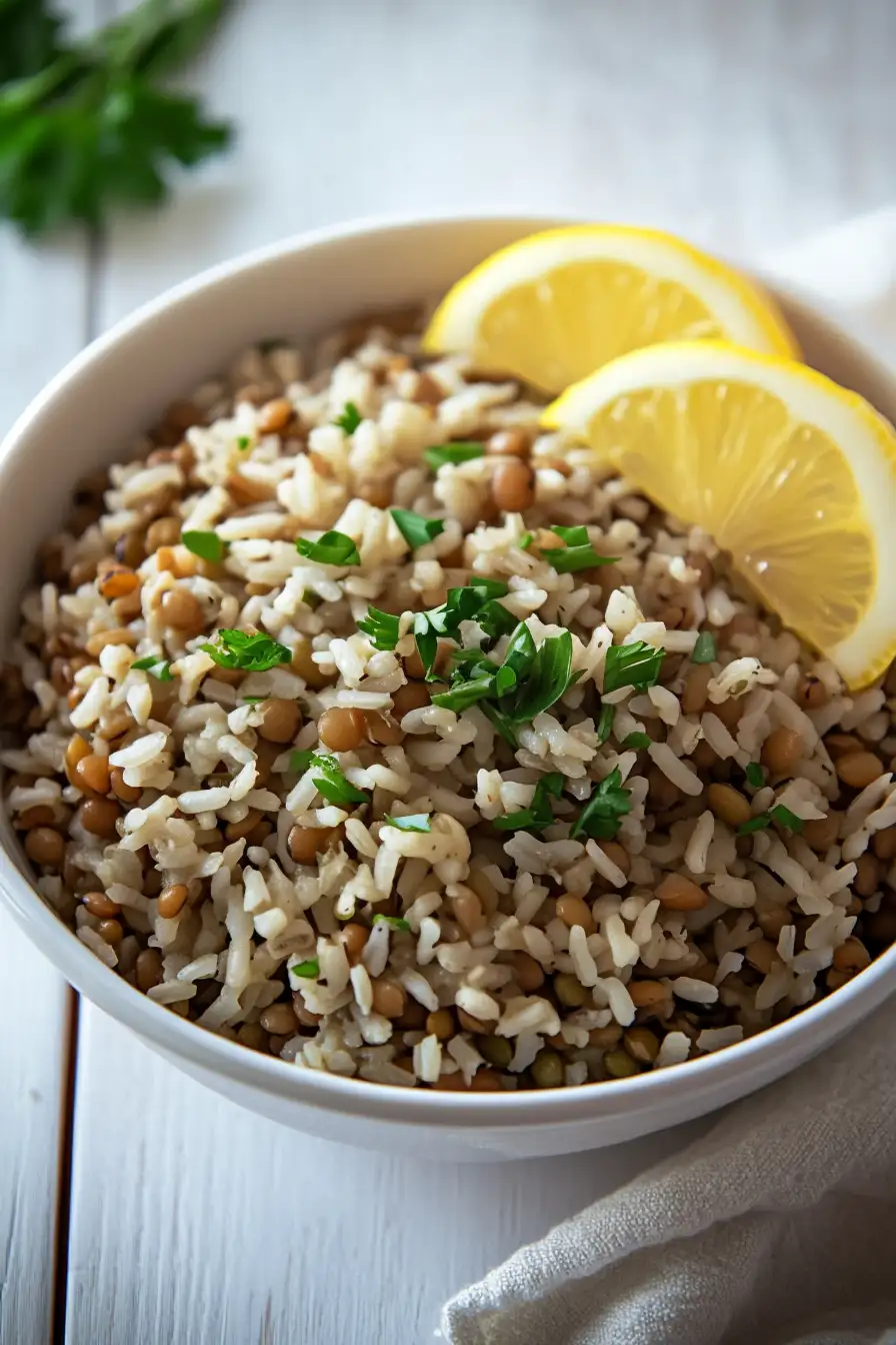 Nutritious Rice Cooker Lentils and Rice