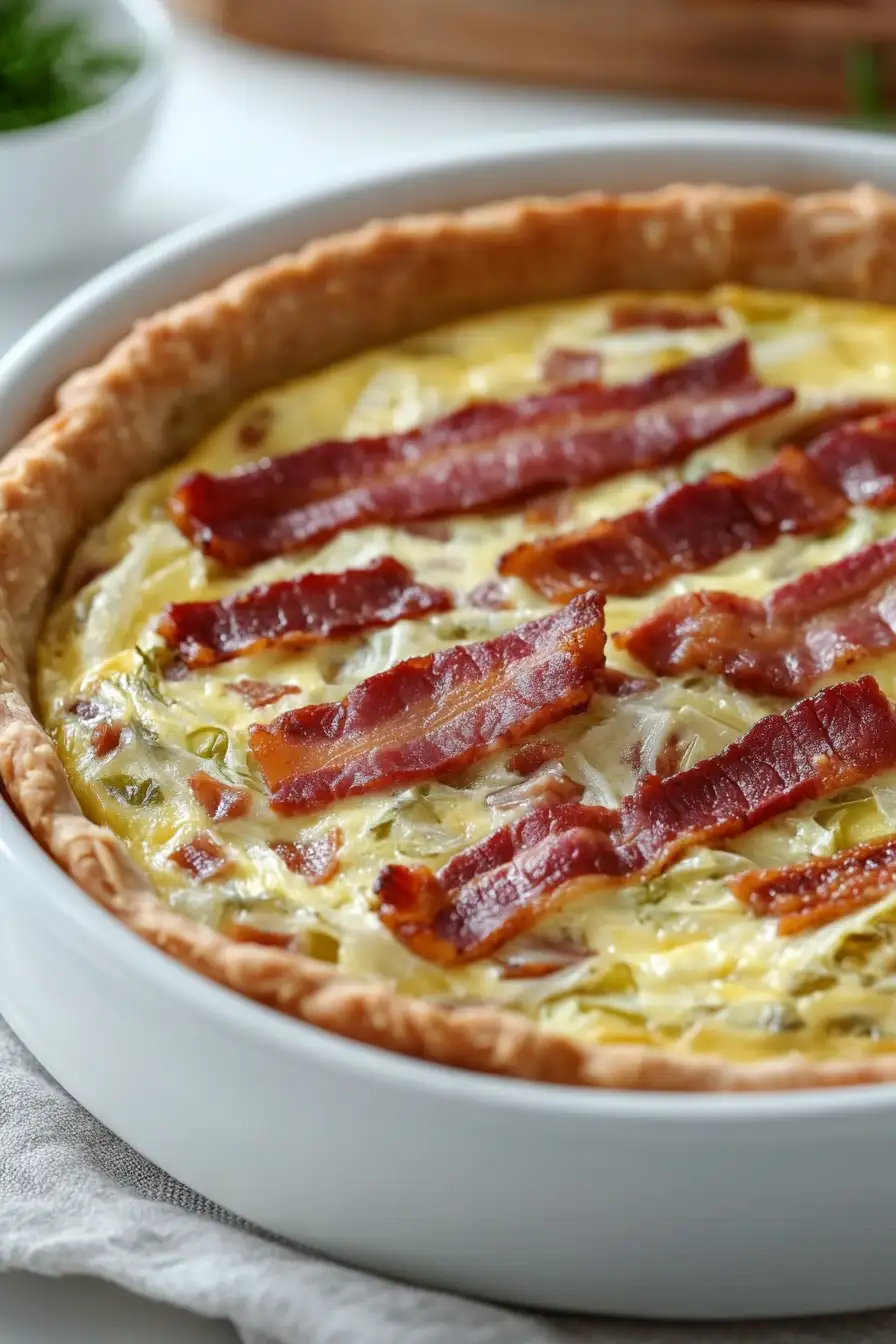 Easy Corned Beef and Cabbage Quiche