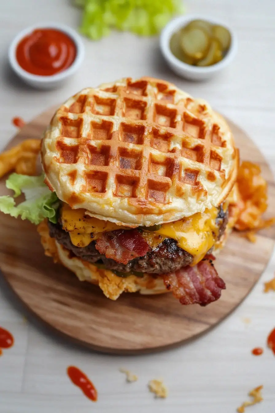 Low Carb Chaffle Burger