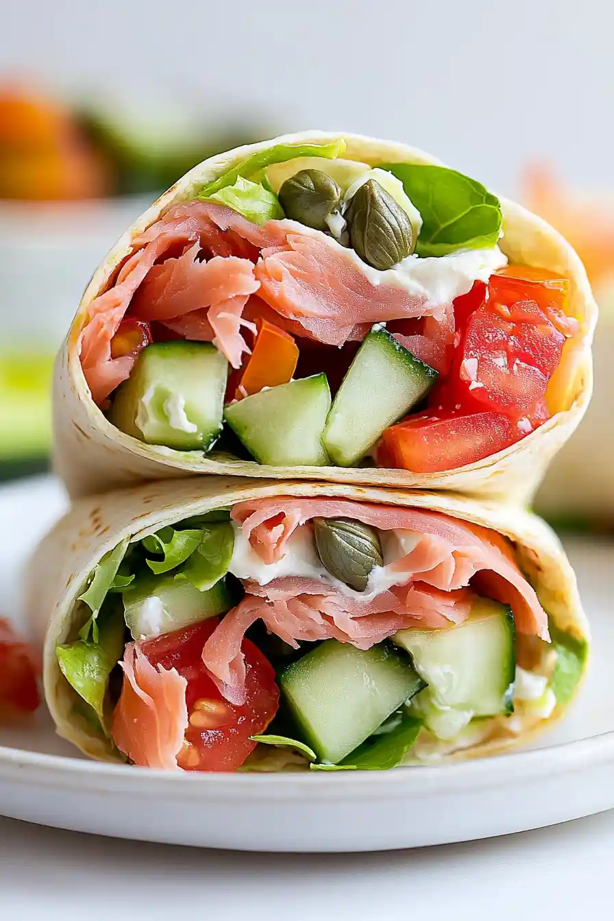 Fluffy Smoked Salmon Wrap