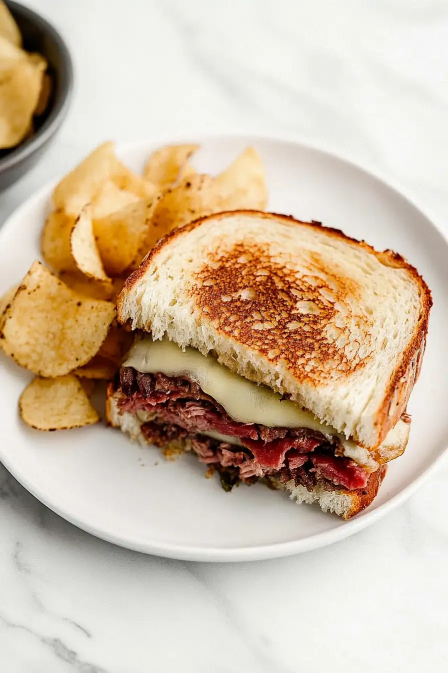 Melted Corned Beef Grilled Cheese