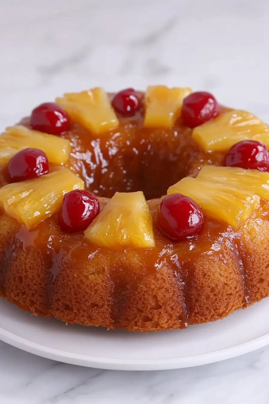 Easter Pineapple Upside Down Bundt Cake Recipe